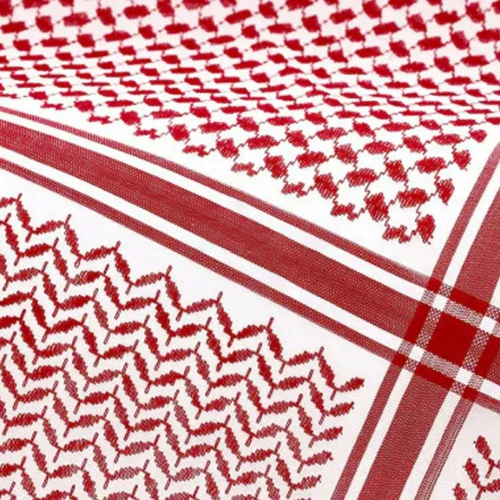 Adult Saudi Palestine Keffiyeh Red Shemagh Arab Premium Wrap Muslim ...