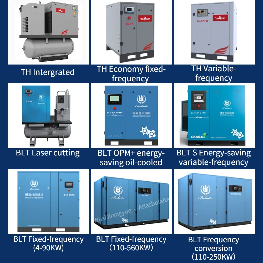 Atlascopco Group Bolaite Screw Air Compressor 4kw-90kw Electric Silent ...