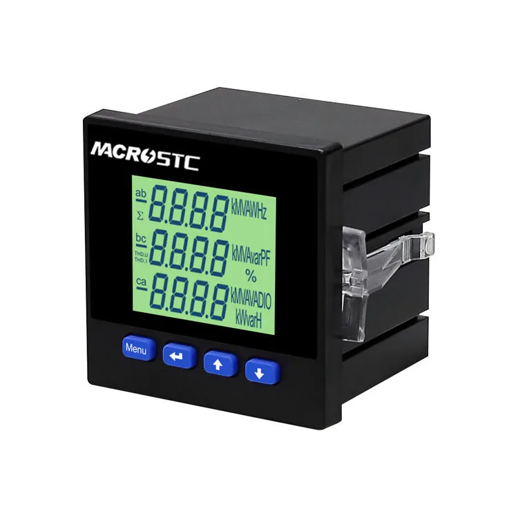 Auto Lcd Display 100-380v Electrical Energy Analyzer Ac Digital Multifunction Panel Power Meter ...