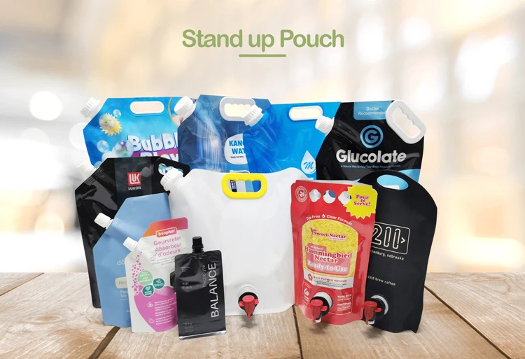 Custom Printed Folding Water Bag Liquid Packaging Bag for Milk Water ...