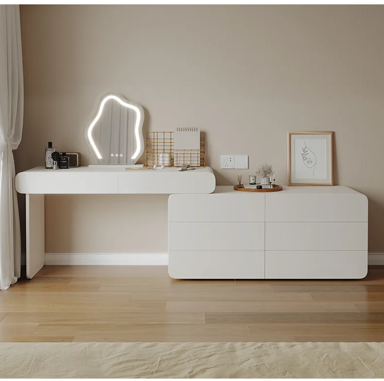 Retractable Integrated Dressing Table Modern Foldable Dressing Table ...