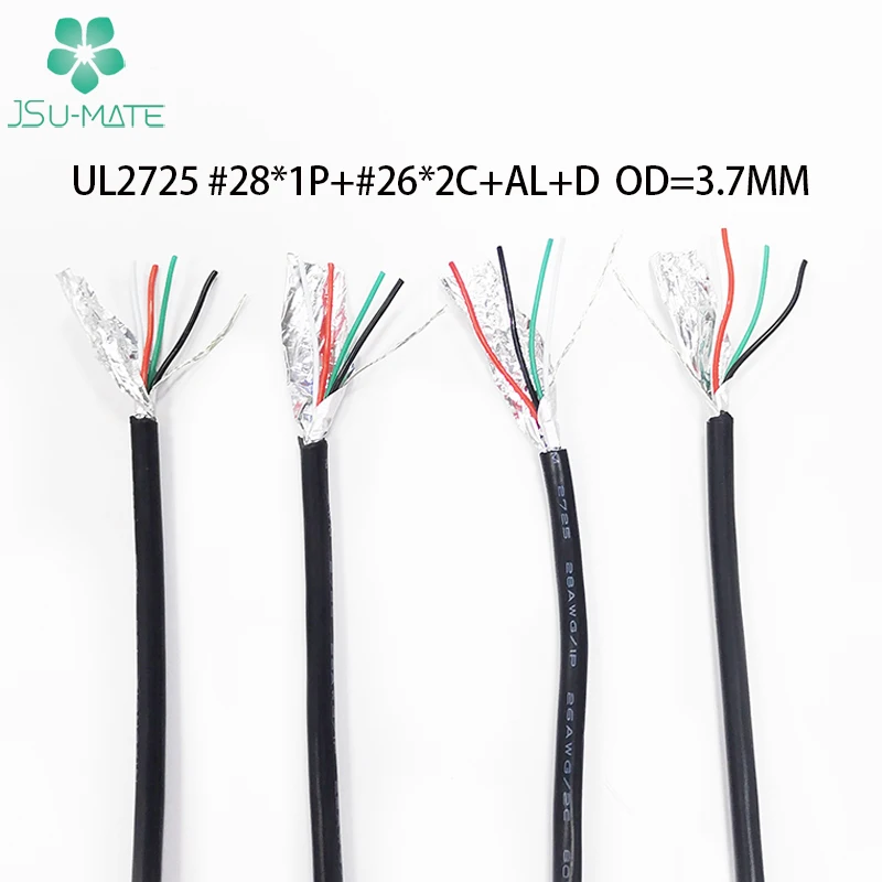 Awm Style 2725 Usb Braided Shielding Pvc Cable 28awg Vw-1 Wire Awm 2725 ...