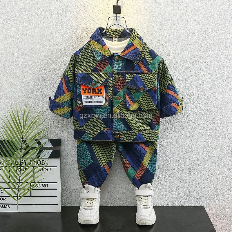 Autumn New 22 Children's Set Boys' Sports Long Sleeve Cotton Sweater ...