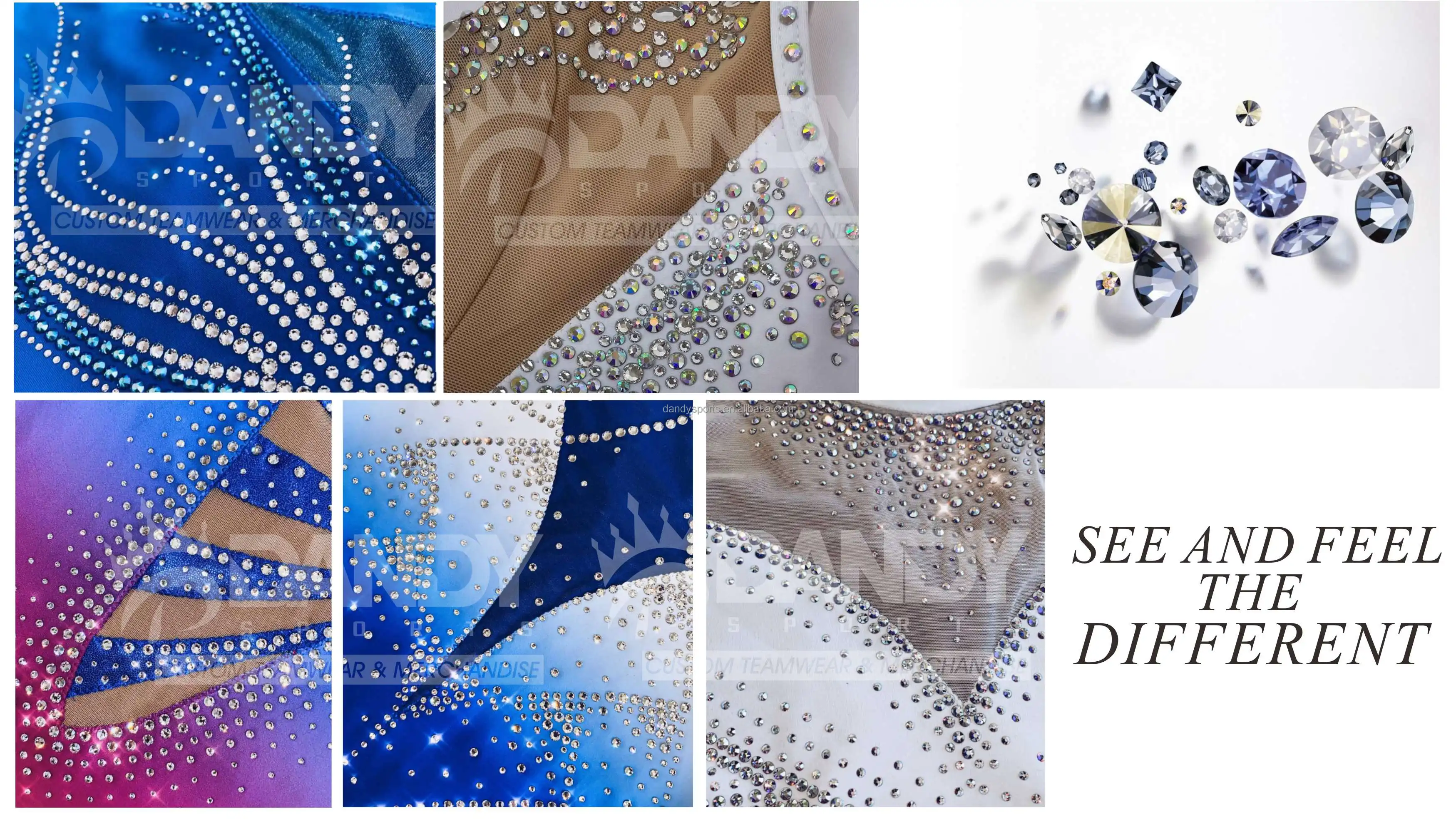 Customized Size Rhinestone Competition Gymnastics Leotards