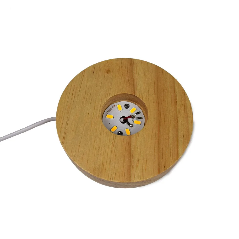 Wholesale Price High Quality 3D LED Wooden Base Night Light