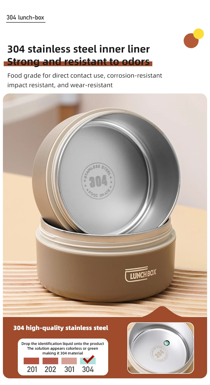 Food Lunch Container Stainless Steel Bento Lunch Box For Kids With Bag ...