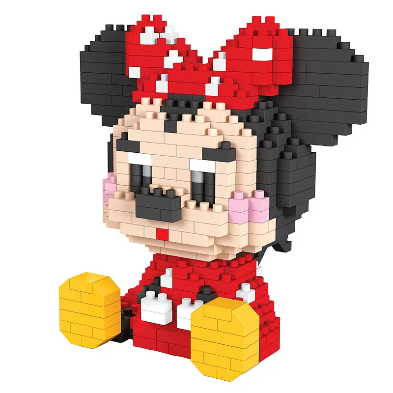 Lboyu Cartoon Diy Assembled Plastic Micro Building Blocks Mickey ...