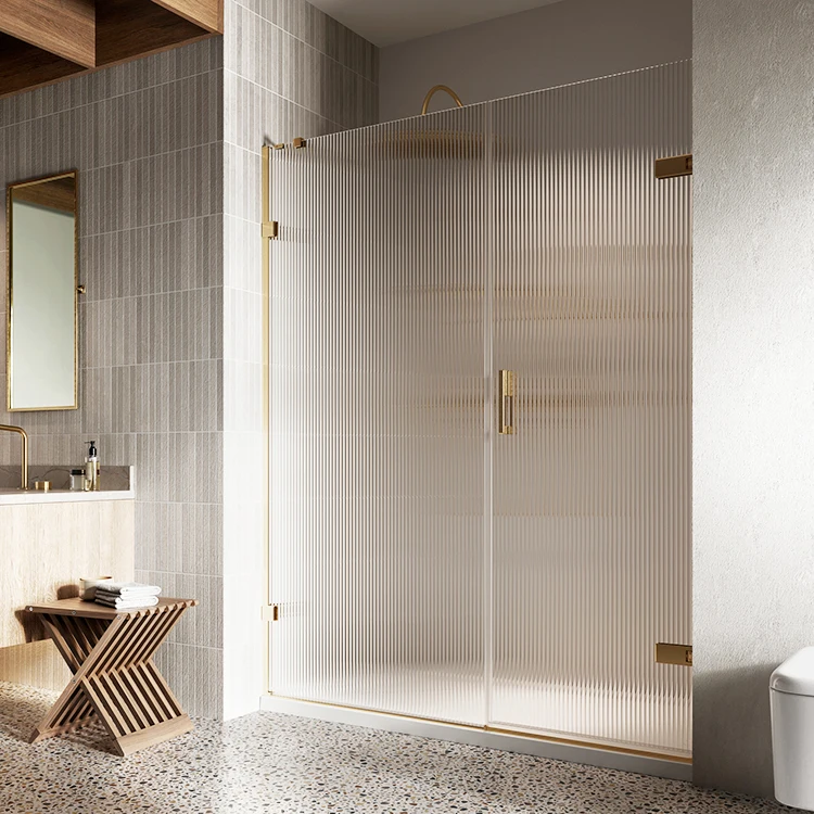 Decorative Transparent Tempered Ribbed Reeded Moru Wave Fluted Glass