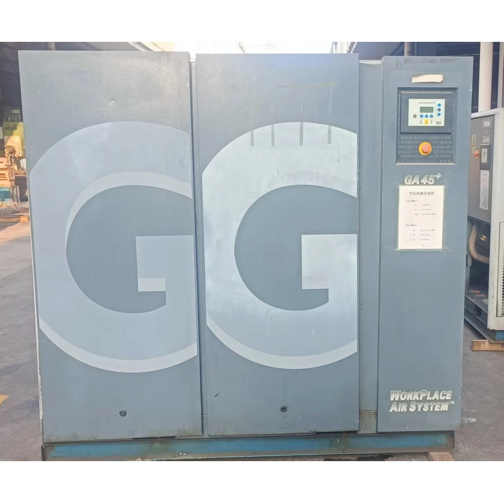 Atlas 45kW Used Industrial Electric Screw Air Compressor Oil Injected ...