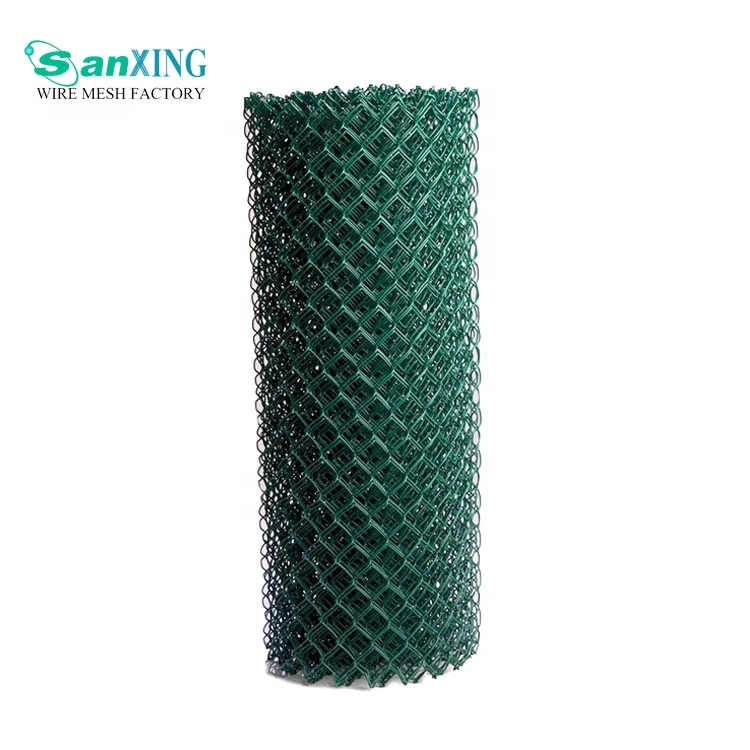 Factory Price Erosion Resistant Pvc Coated Black Chain Link Fence For Garden Sport Field Park ...