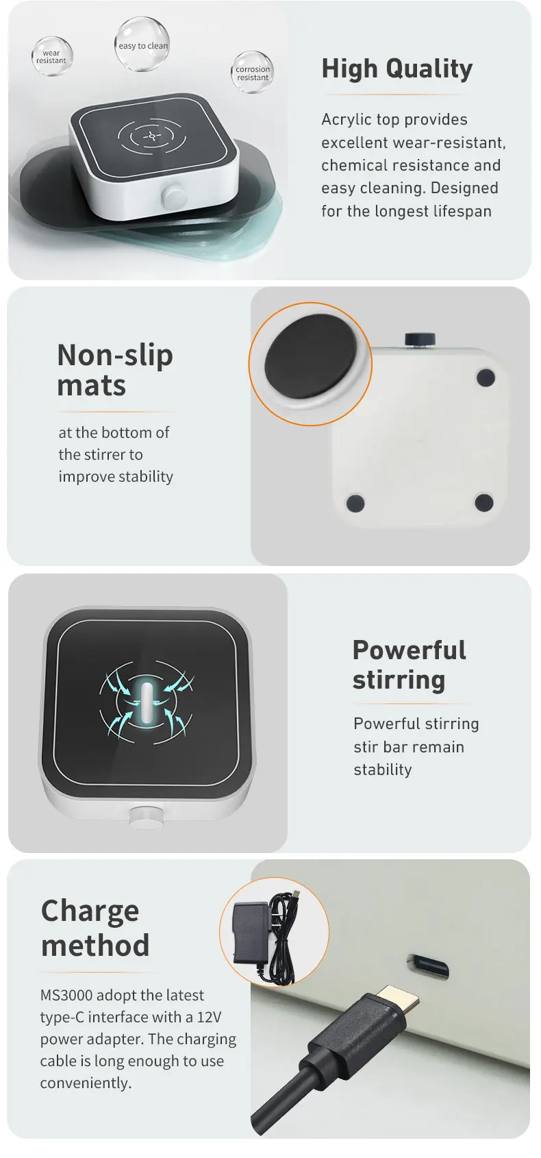 Speed Adjustable 3L Laboratory Beaker Flask Stirring Mixer