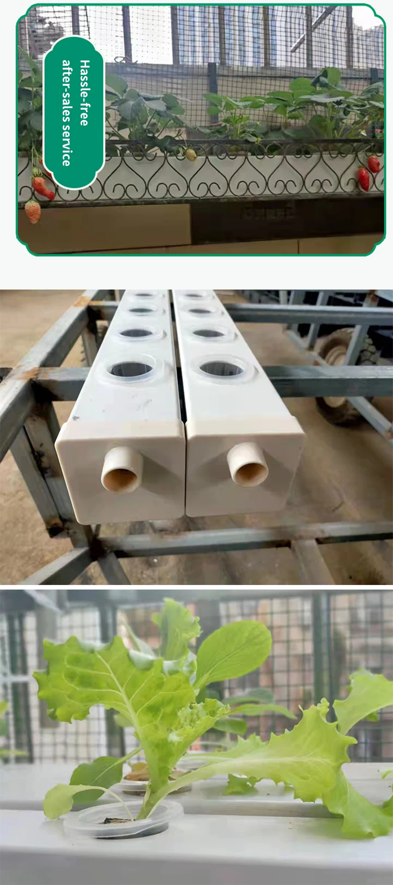 Greenhouse Pvc Hydroponic Planting Square Tube 75*50 Soilless Culture ...