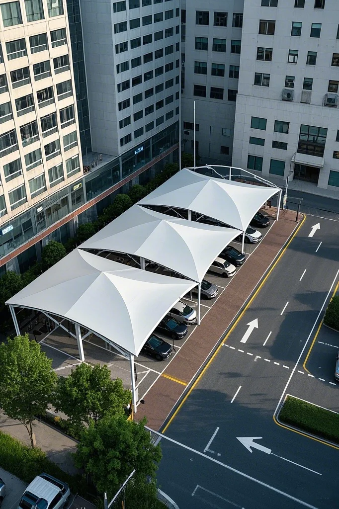 Portable Car Parking Garage Canopy Tent Shade Fabric Carport Membrane ...