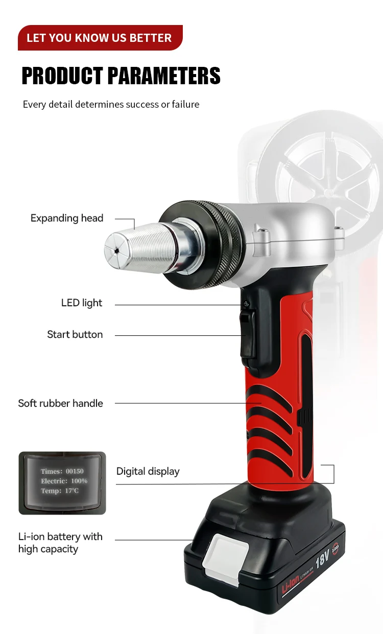 HEWLEE HL-1632 Type a PEX Flaring Tool Cordless Tube Expansion Tool for ...