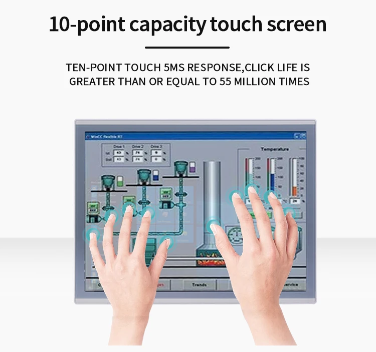 12.1 Inch Industrial Panel Pc Computer Ip65 10-point Capacitive Full Hd ...
