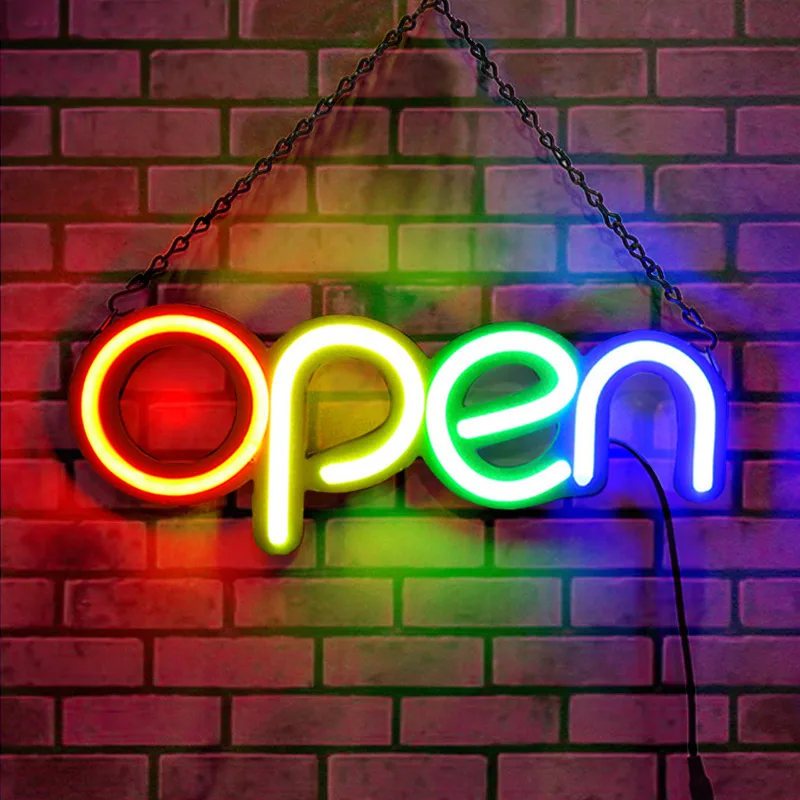 Open Sign Waterproof Acrylic Neon Light Outdoor And Indoor Decoration ...