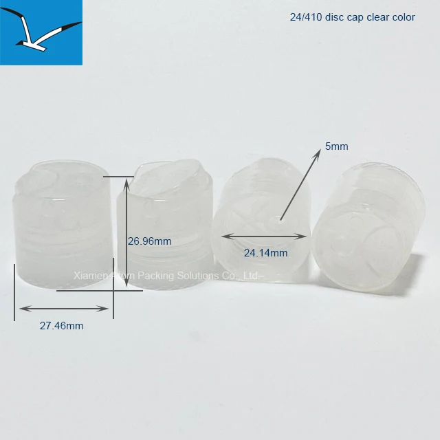 Black Plastic Disc Top Press Dispensing Cap 24 /410 for Shower Gel Hand Soap Cream Lotion Bottle ...