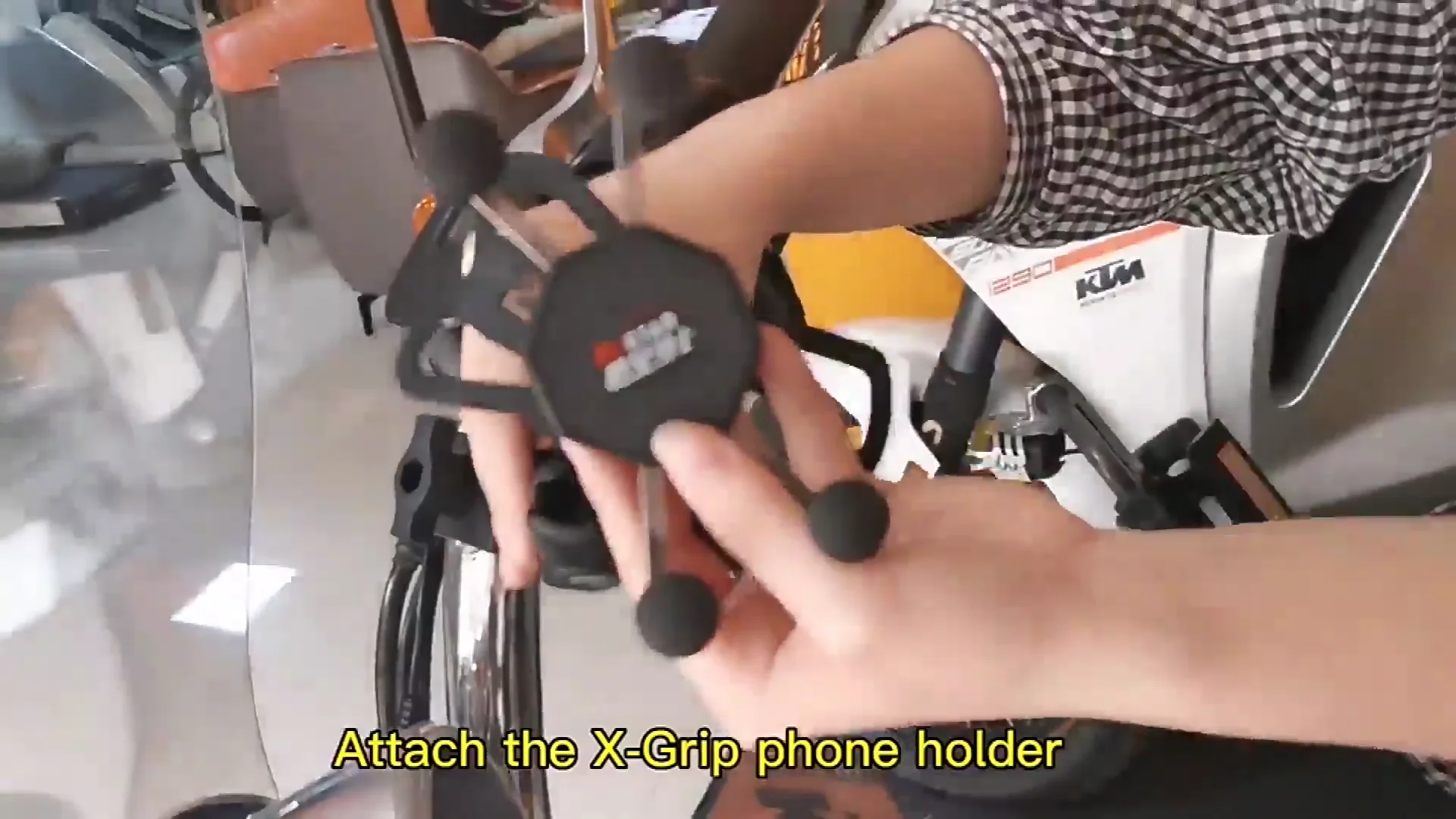 1 Inch Ball Mount Brake Reservoir Bracket Fold Motorbike Phone Holder ...