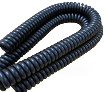 Multi-specification Matte Copper Core Pu Spring Wire Power Cord Spiral ...