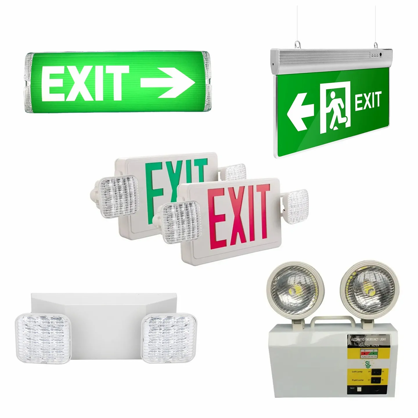 Customized Rechargeable Fire Safety Sign Light 6W 3W Emergency Exit ...
