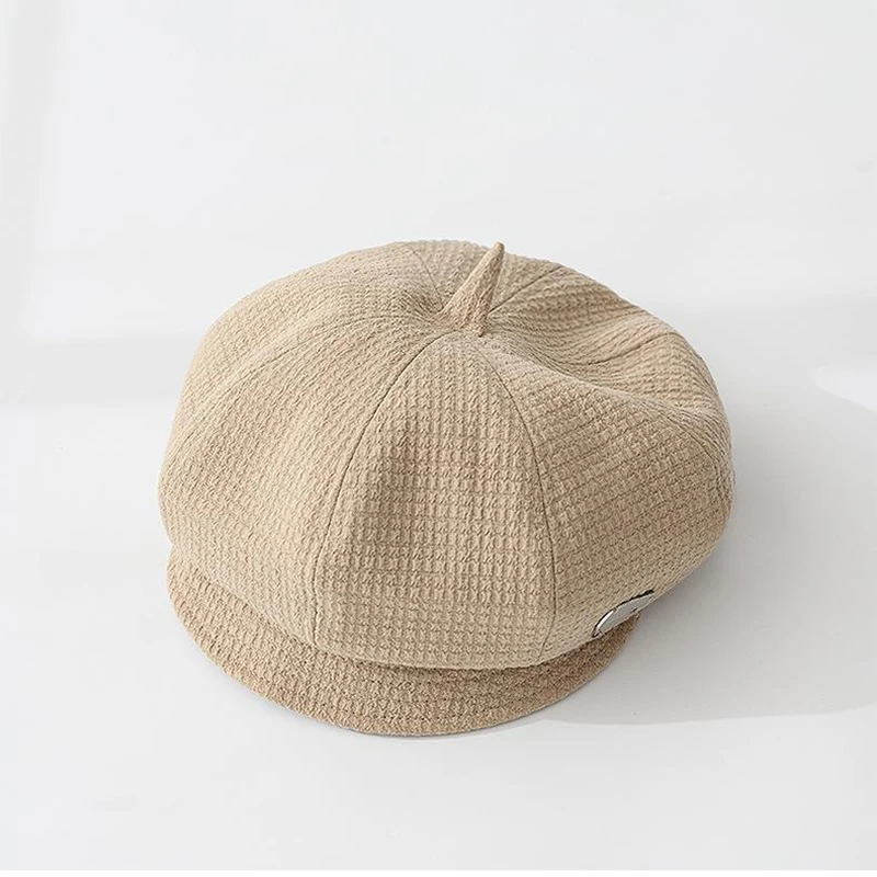 Spring Summer Short Brim Newsboy Cap Designer Octagonal Hat Cotton ...