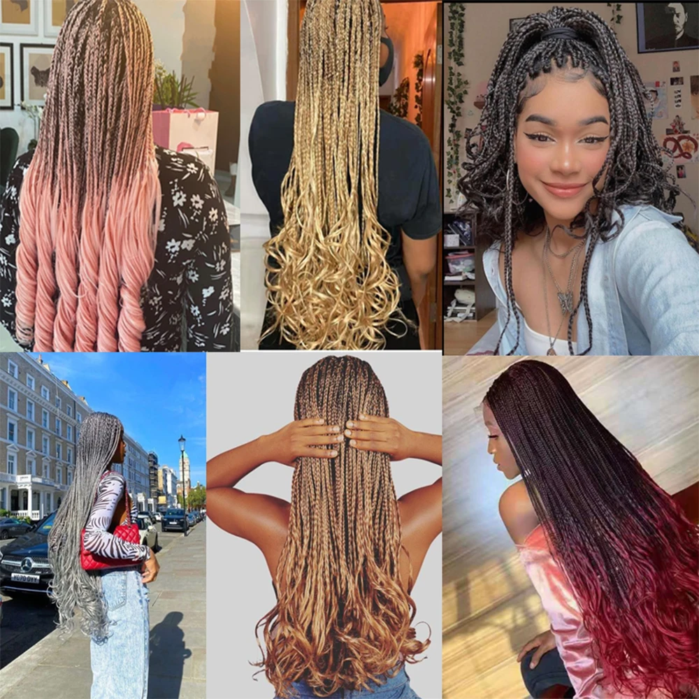 French Curly Synthetic Braiding Hair Extensions - 22inch