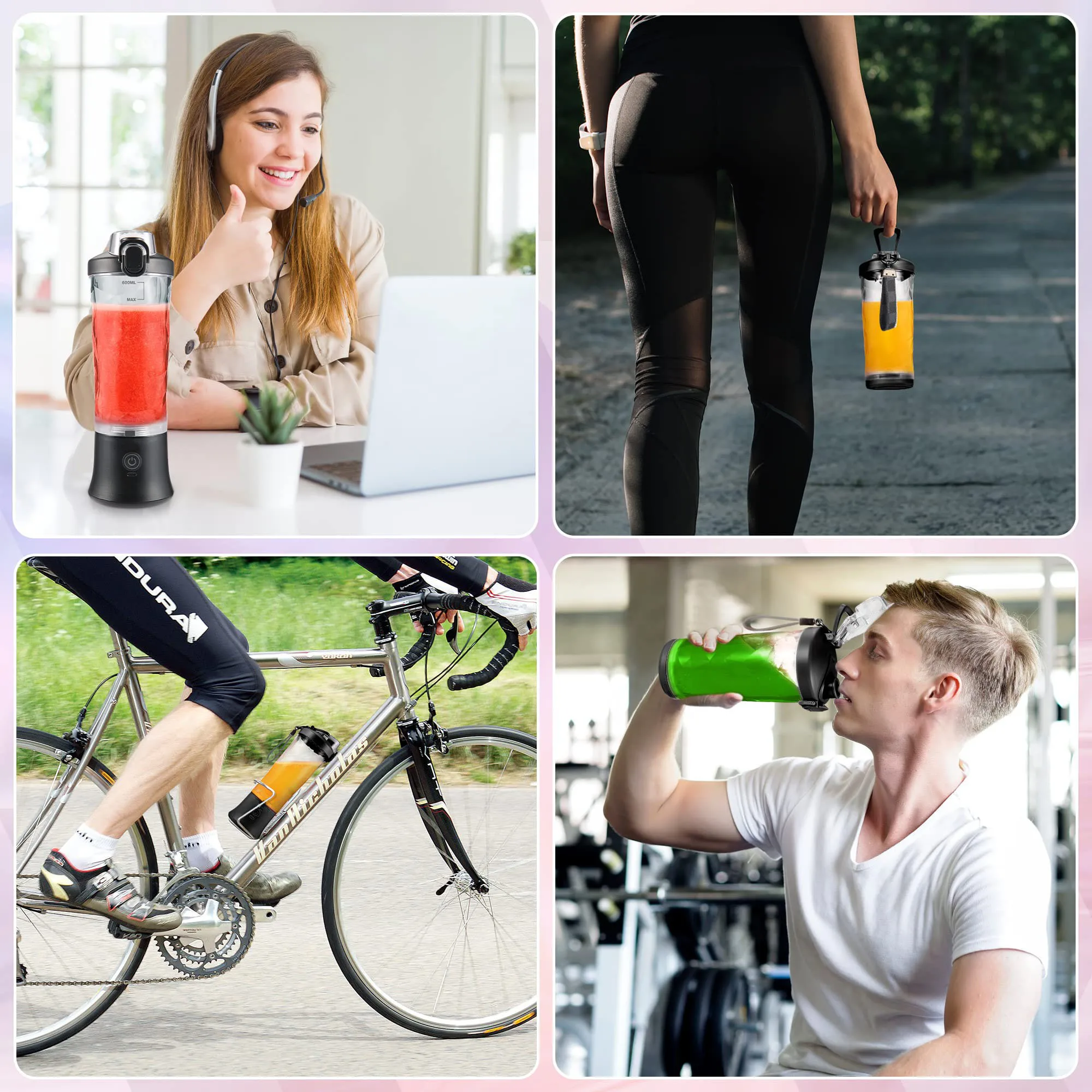 Usb Portable Juicer Blender Electric Personal Travel Plastic Stainless ...