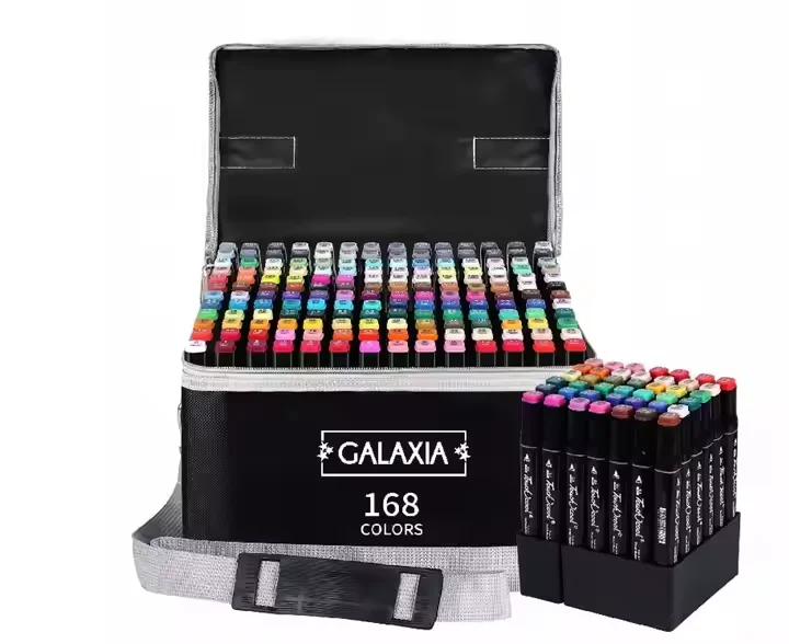 168pcs Drawing Art Markers Dual Tip Permanent Color Graffiti Art Marker ...