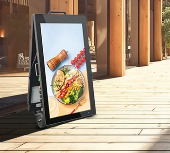 43" Outdoor Digital A-frame Sign With Integrated Solar Panel And ...