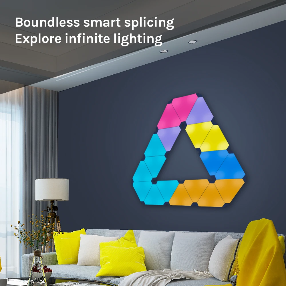 Triangle Lights Panels Smart Led Light Panel Smart Control Game Sync ...