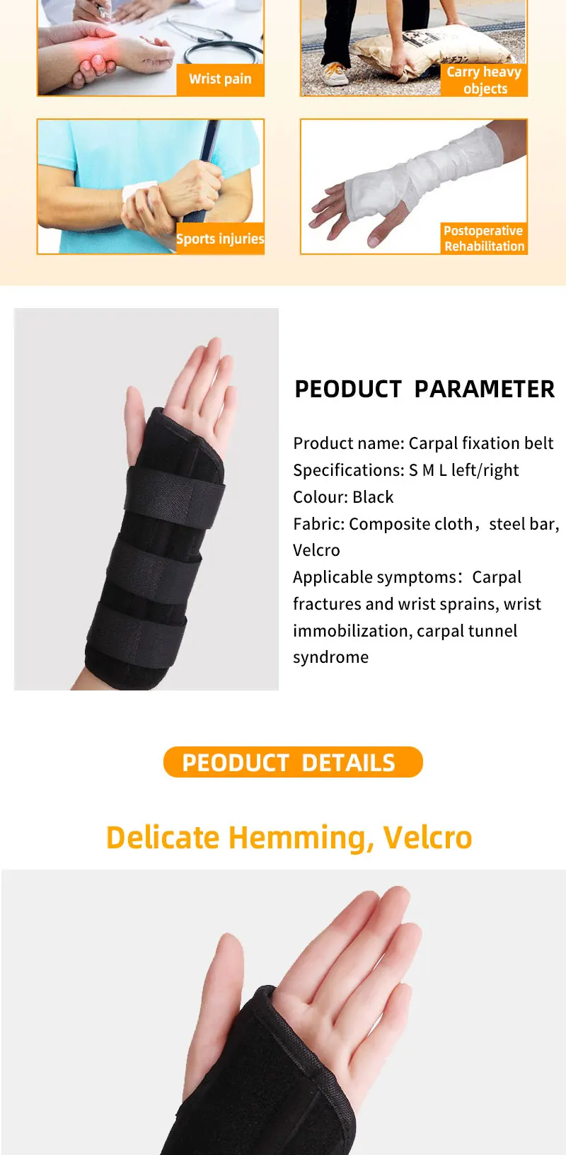 Carpal Tunnel Wrist Brace Support Splint Brace For Wrist Pain ...