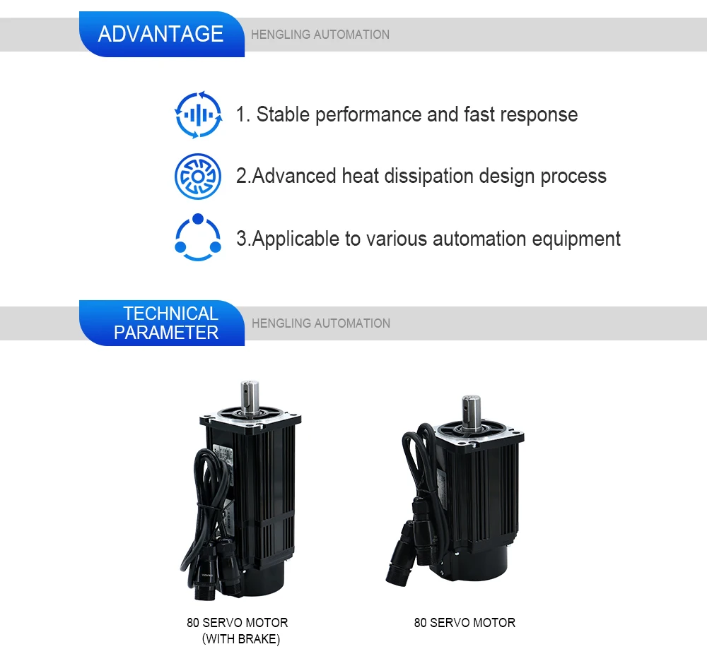 HLTNC 750w 3A 220v 2.4N 3000rpm Servo Motor for CNC Machines