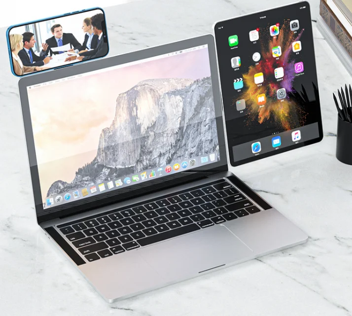 Magnetic Laptop Phone Holder Extender Side Mount Computer Monitor ...