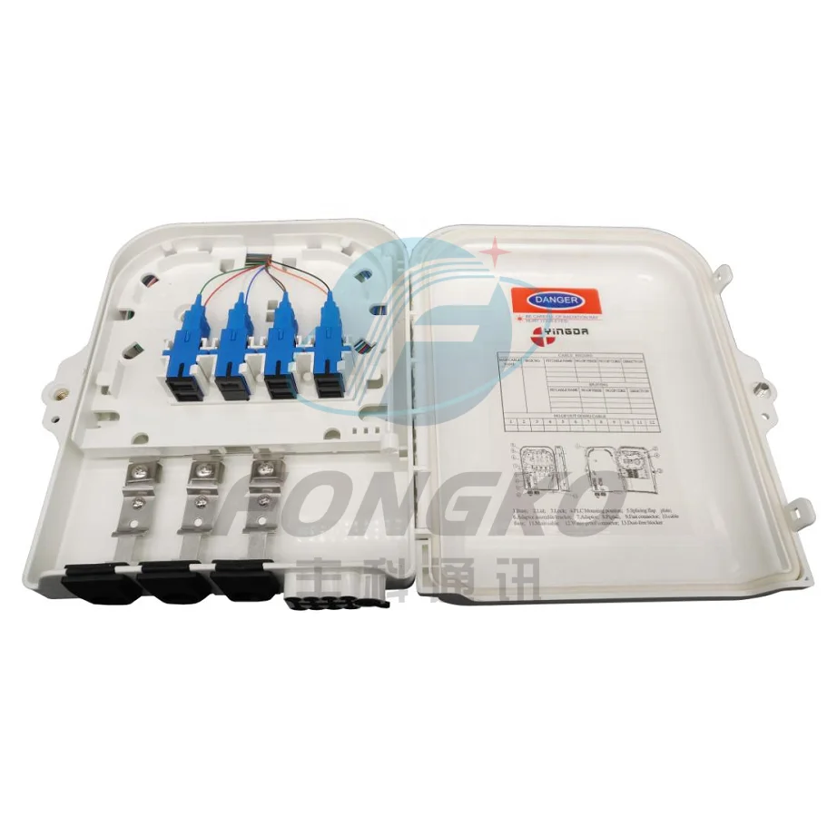 IP65 8 Cores Ftth Cable ABS PC Terminal Box 1*8 PLC LGX Splitter Fiber ...