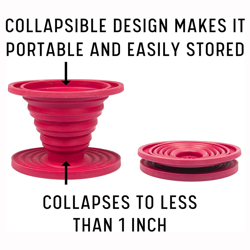 Customizable Collapsible Portable Pour Over Cone Coffee Filter Bpa Free ...