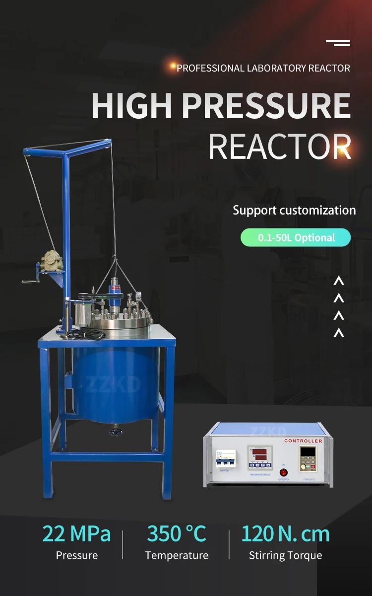 50L High Pressure Stirred Reactor Autoclave - Semi-Automatic, Stainless ...