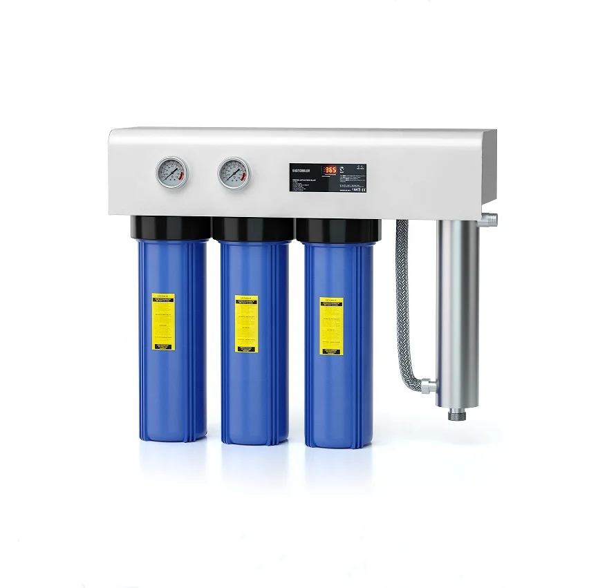 3 Stages Wall Mounted UV Ultraviolet Water Filter Whole House Water ...