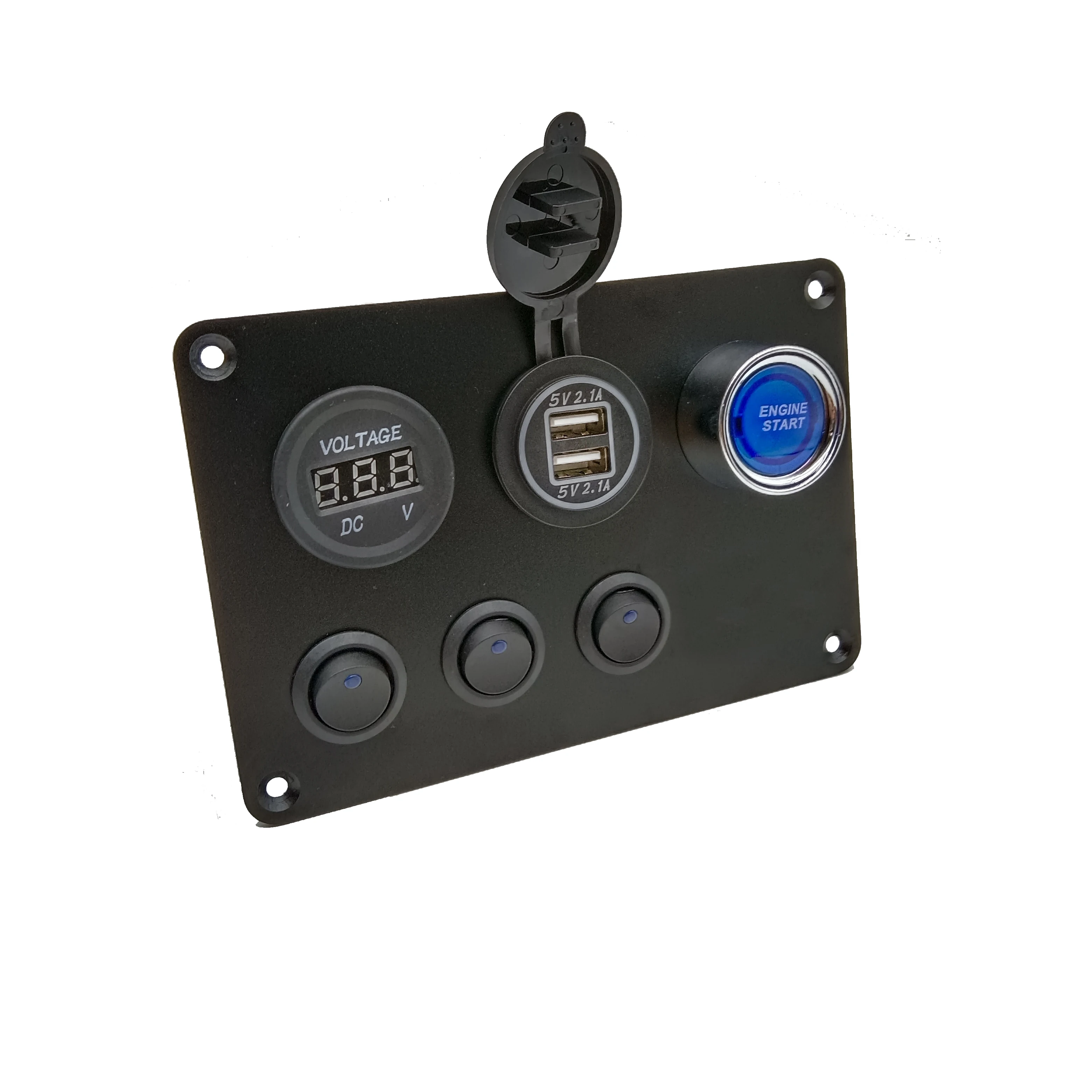 3way 3-hole Switch Panel With Automatic Reset Switch 12v/24v,Aluminum ...