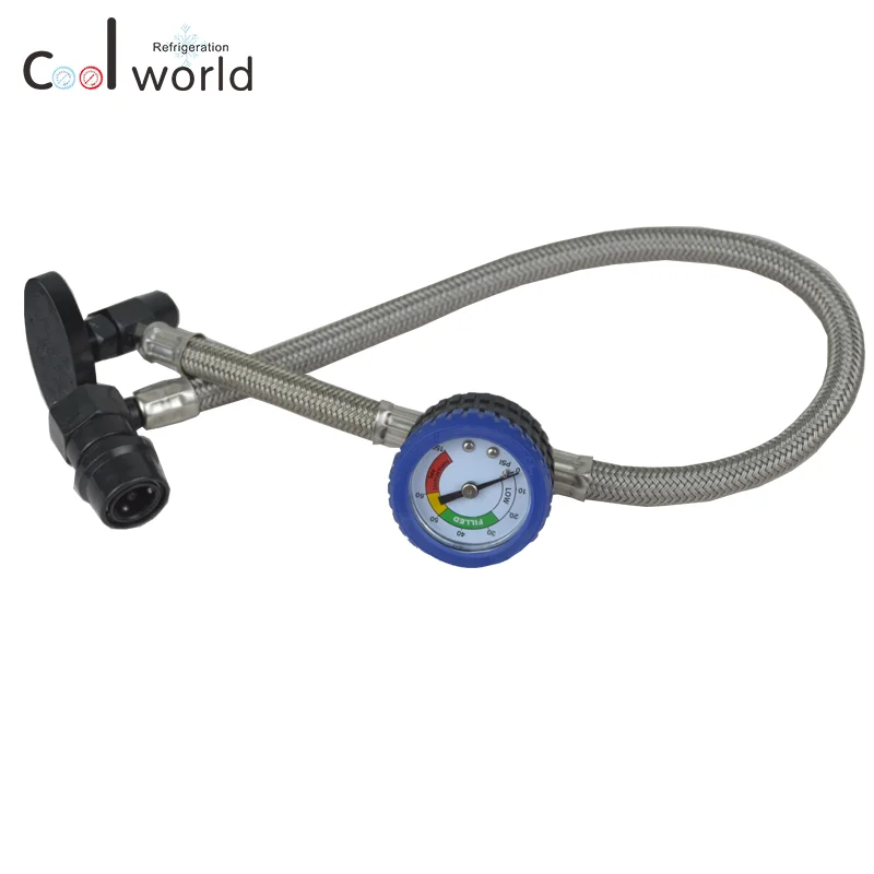 R134a Ac Refrigerant Charging Tool Kit With Gauge(0-60 Psi) and Quick ...