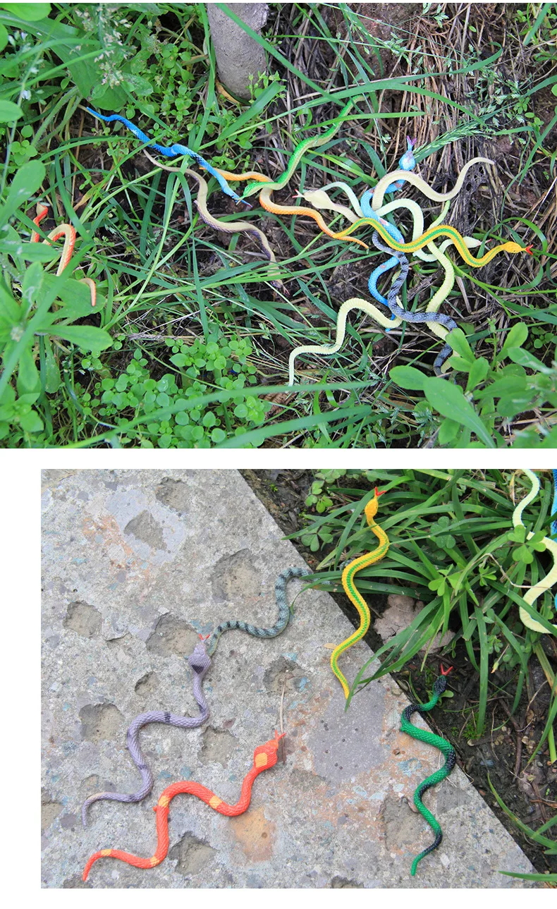 Realistic Rainforest Rubber Snake Toys - Halloween Favors