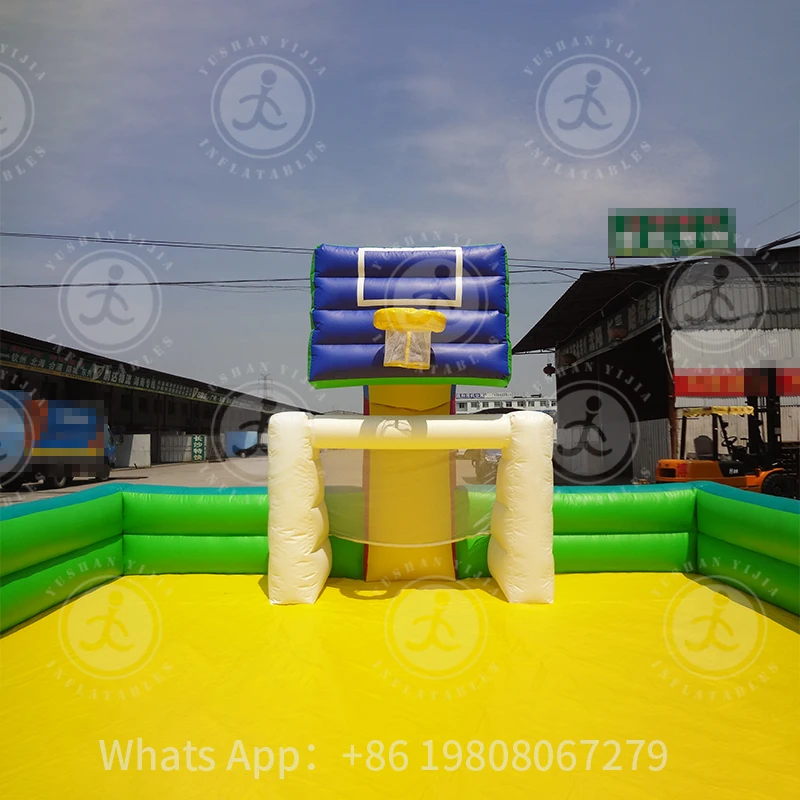 Outdoor Inflatable Sports Basketball Court Inflatable Basketball Soccer ...