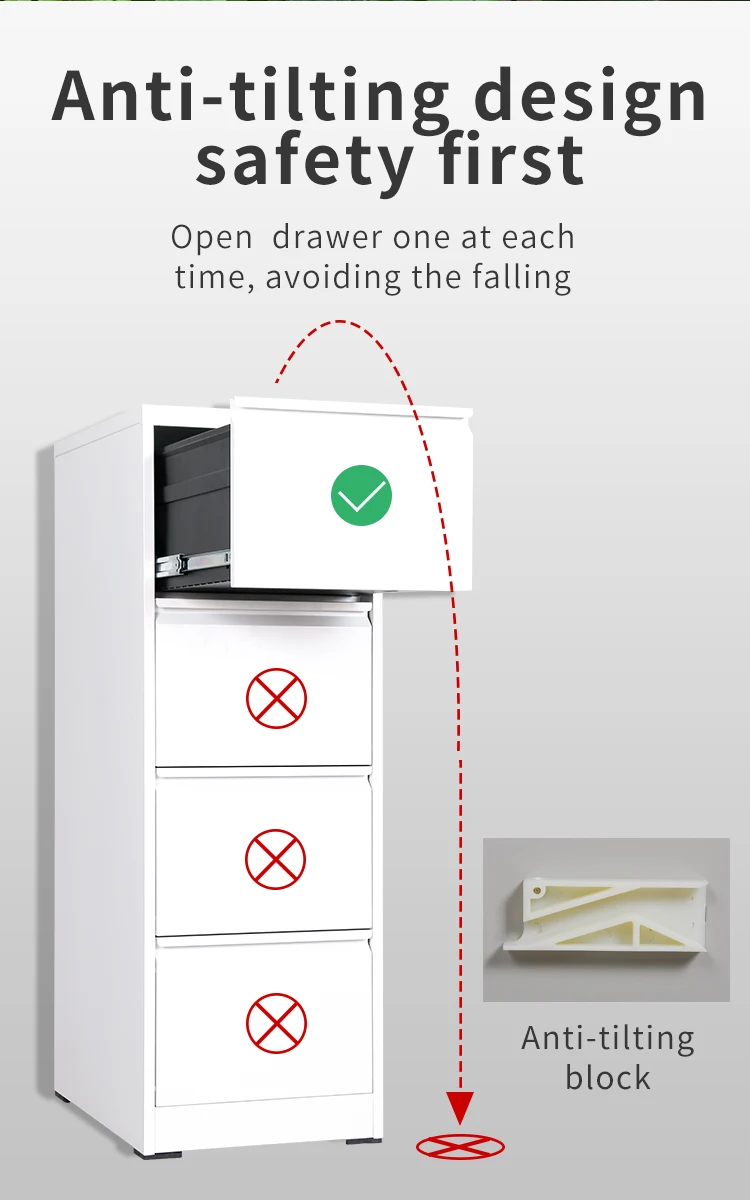 4 Drawer Cabinet Office Lockable - Secure Storage Solutions