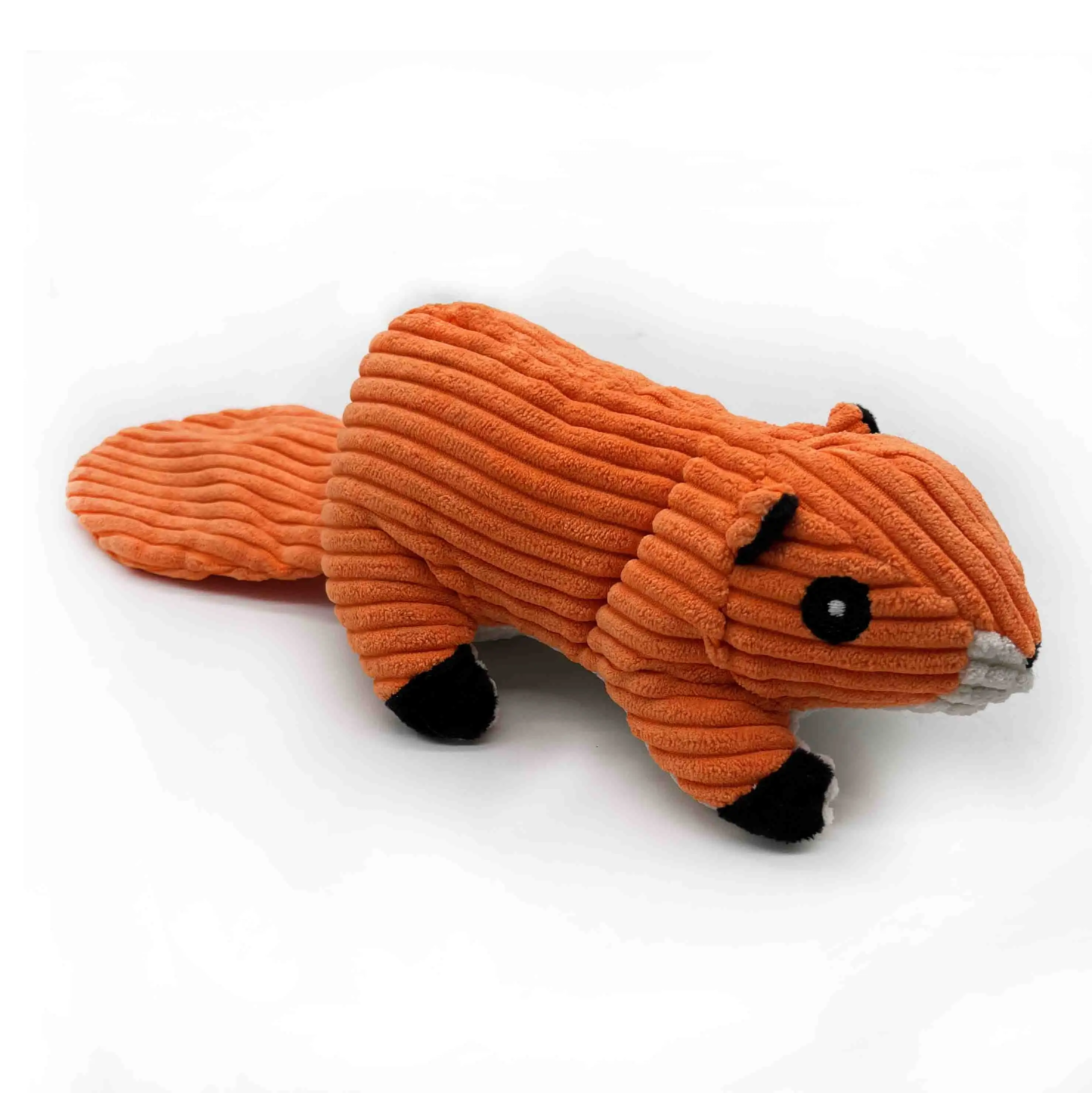 Orange Squirrel Corduroy Long Tail Toy Chew Squeak Squeak Patchwork ...
