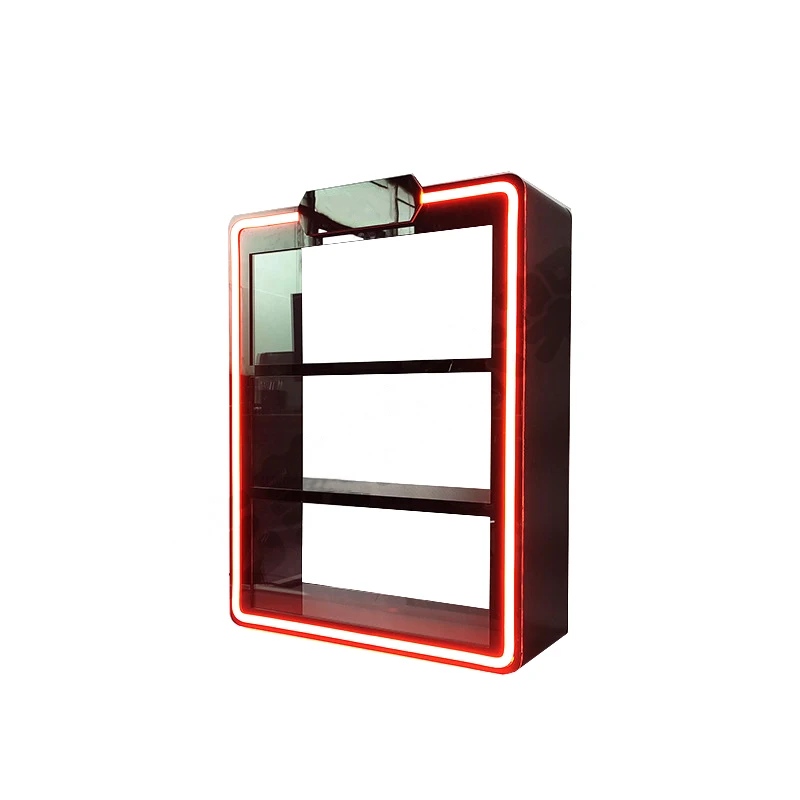 Custom Smoke Shop Display Case Stand Led Lighted Countertop 3 Layer ...