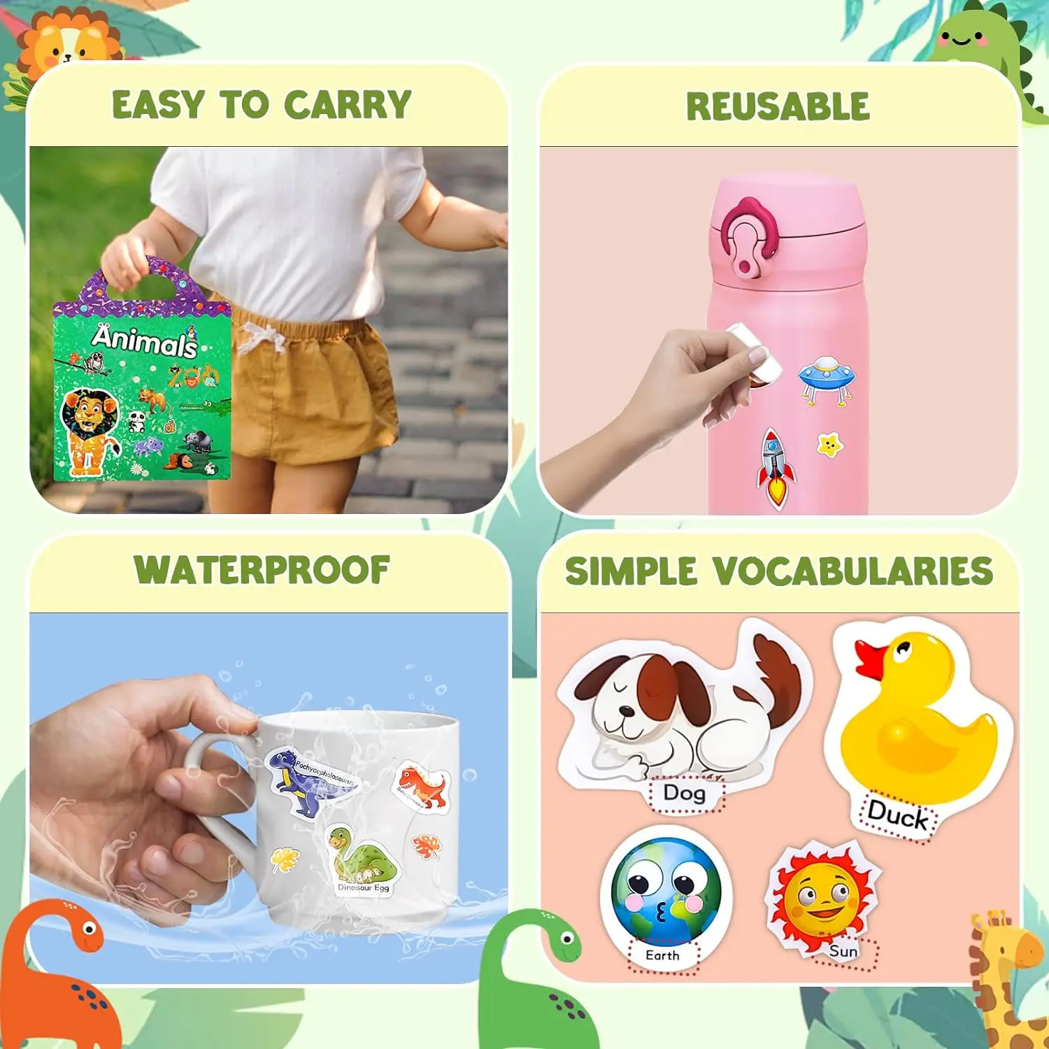 3 Folded Kid Learning Activity Game Board Book With Removable ...