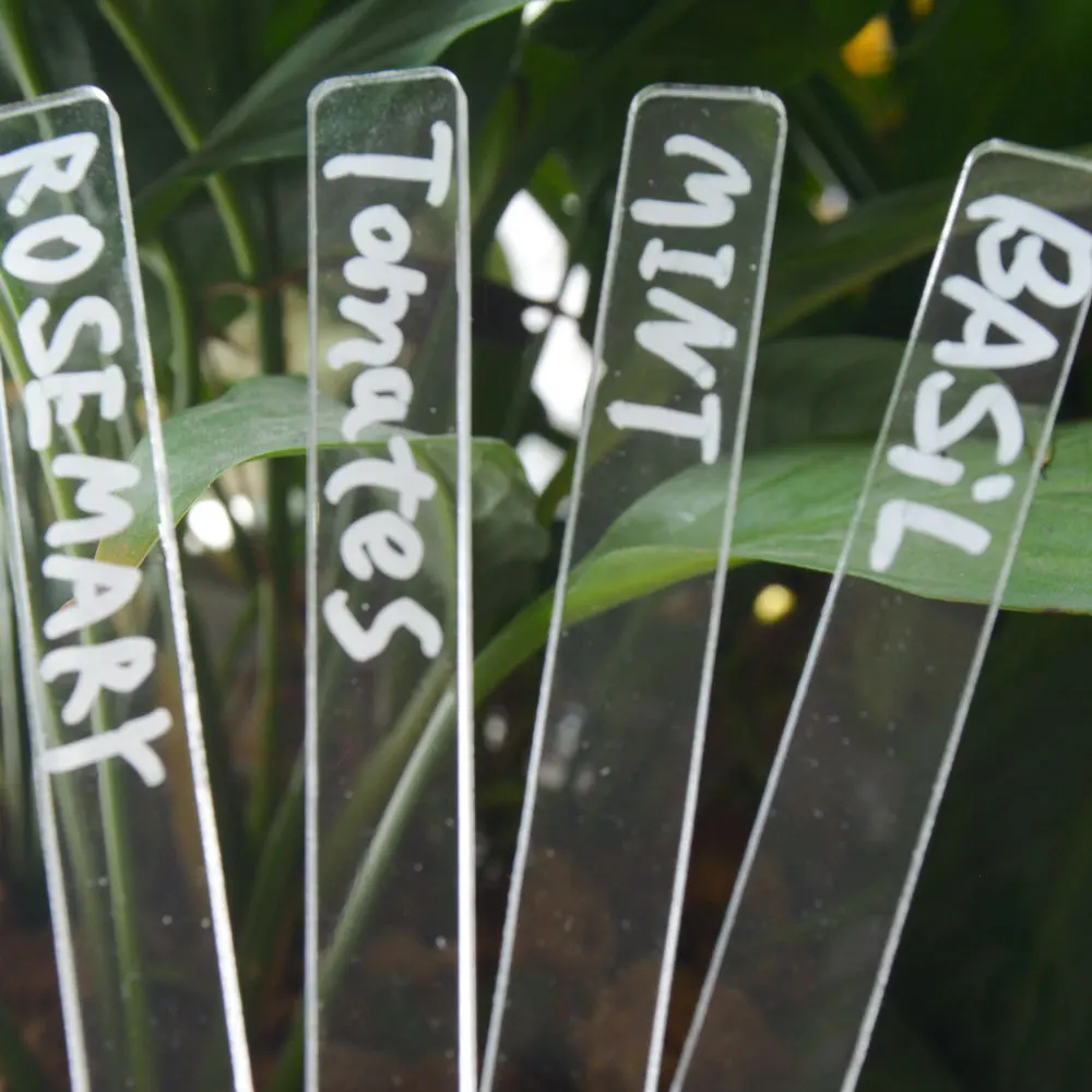 Multisize Reusable Acrylic Plant Labels Reusable Outdoor Garden ...