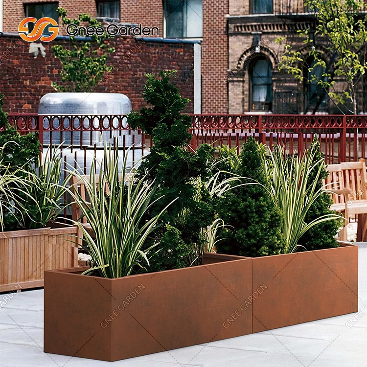 Decorative Round Corten Planter Box Corten Steel Metal Tree Planter ...
