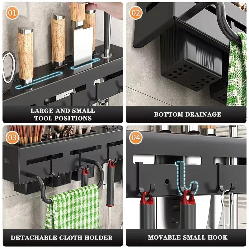 High Quality Kitchen Knife Storage Rack - Save Space