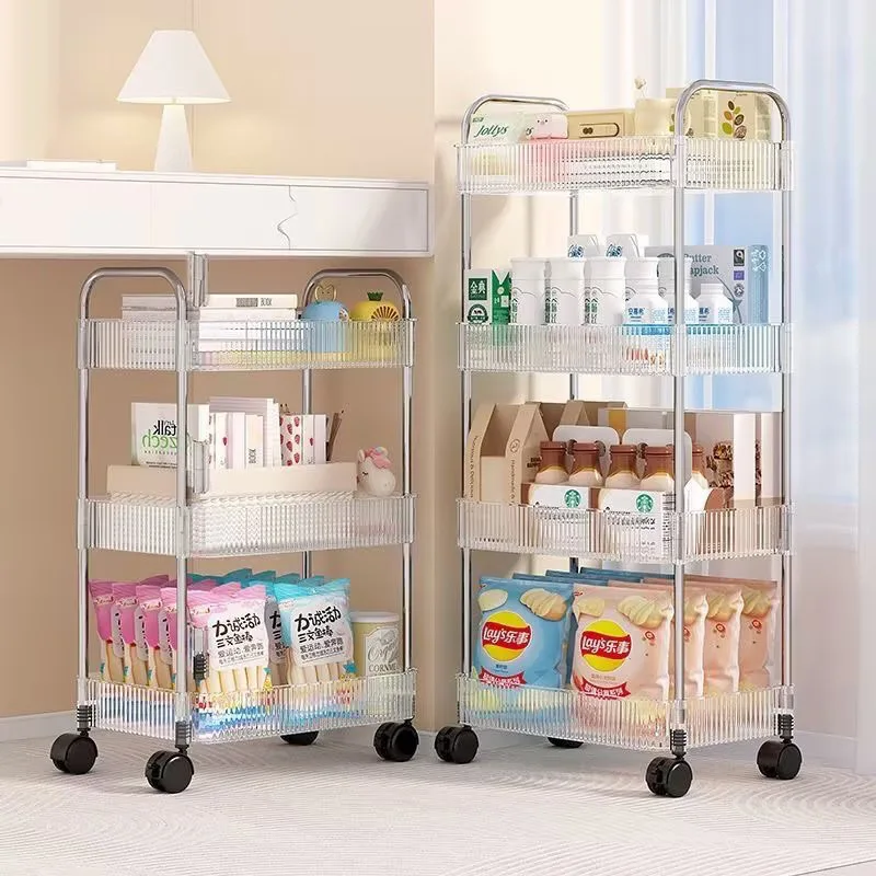 3 Story Rolling Storage Trolley Cart - Versatile & Durable