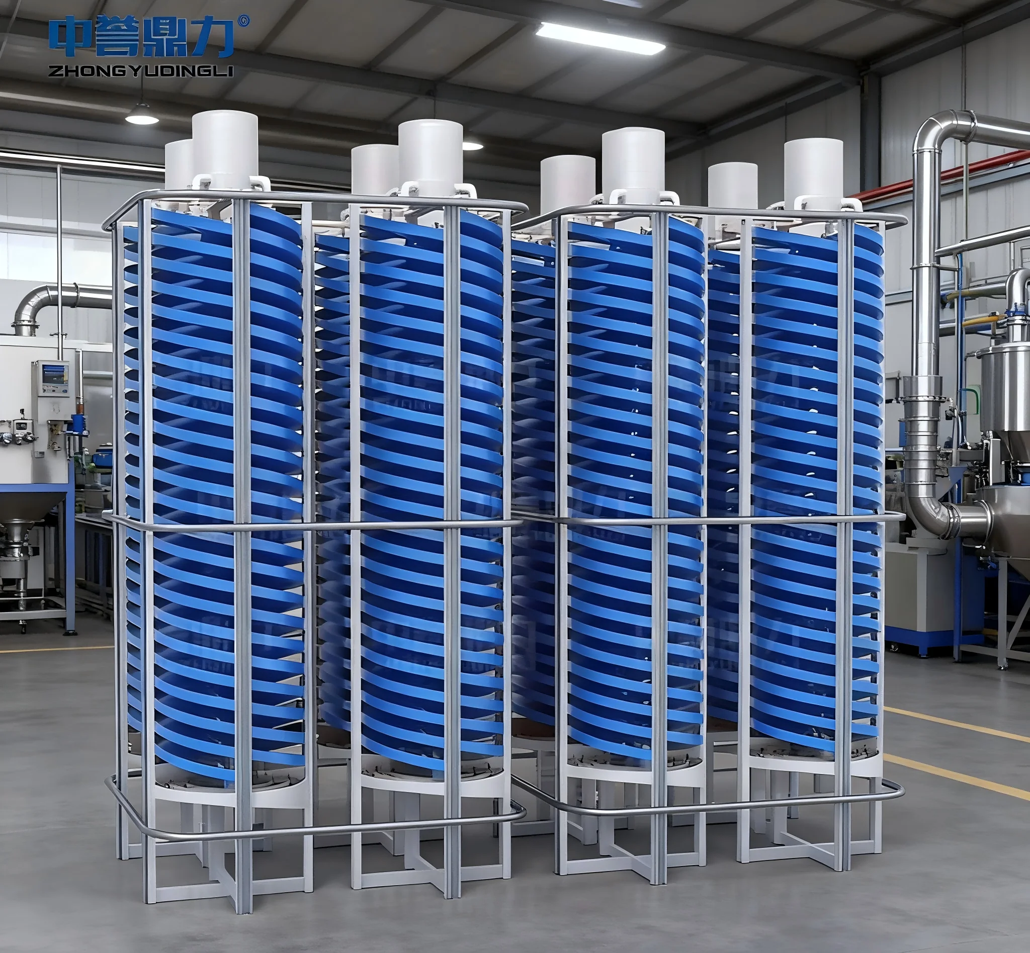 High Recovery Polyurethane Spiral Chute 5-30 TPH Gravity Separator with ...